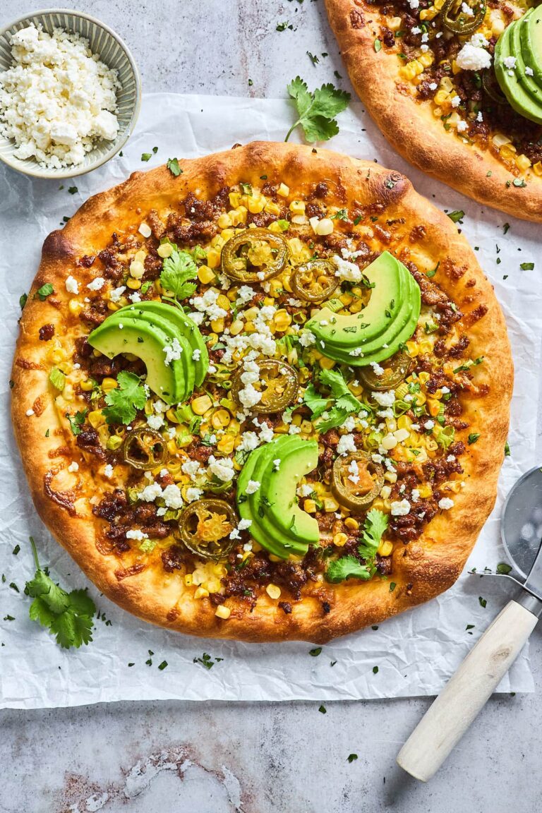 Pizza de maíz con chorizo - Cocina Facil
