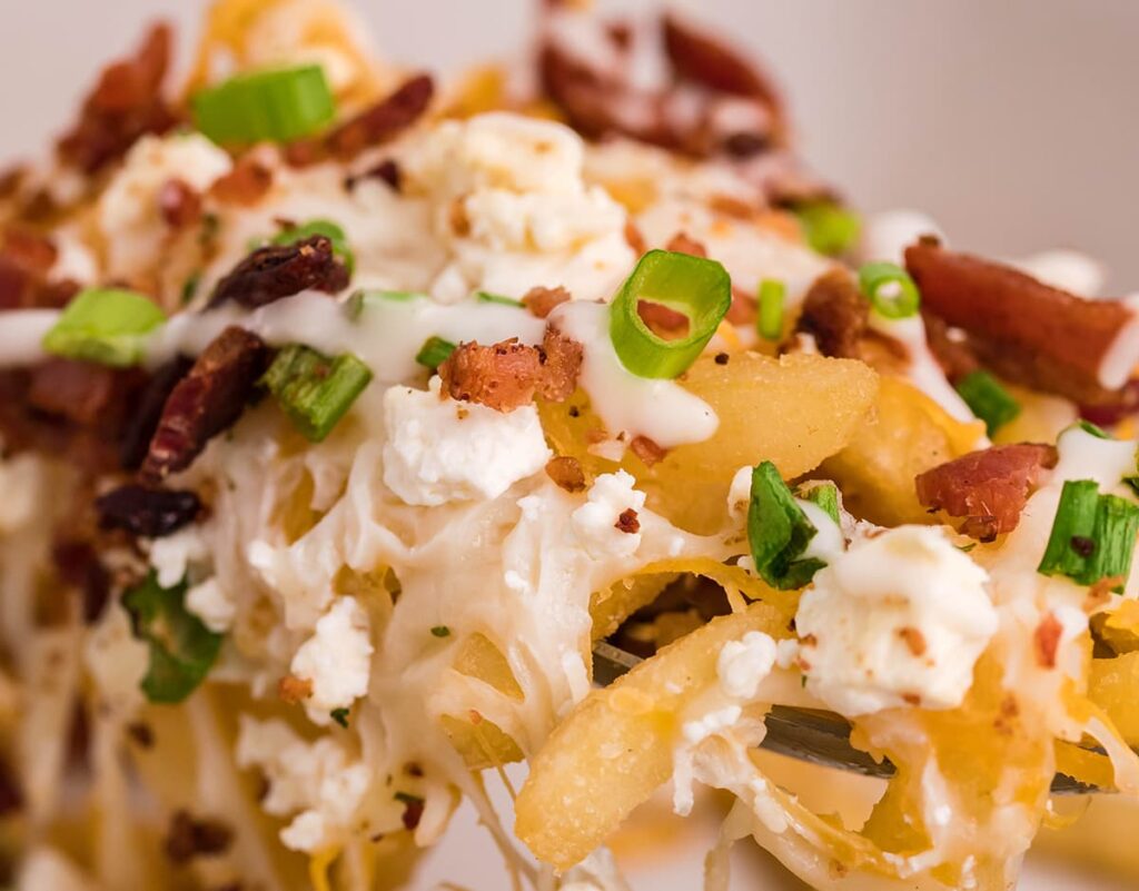 papas fritas con queso ranchero - Cocina Facil