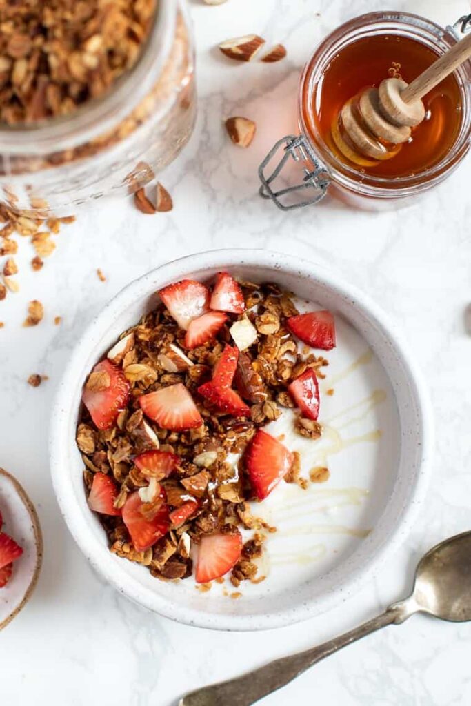Receta sencilla de granola con miel - Cocina Facil