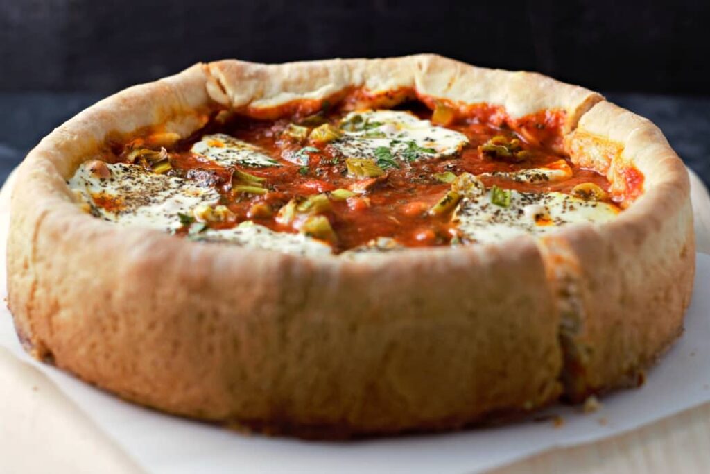 Receta fácil de pizza de plato hondo para dos - Cocina Facil