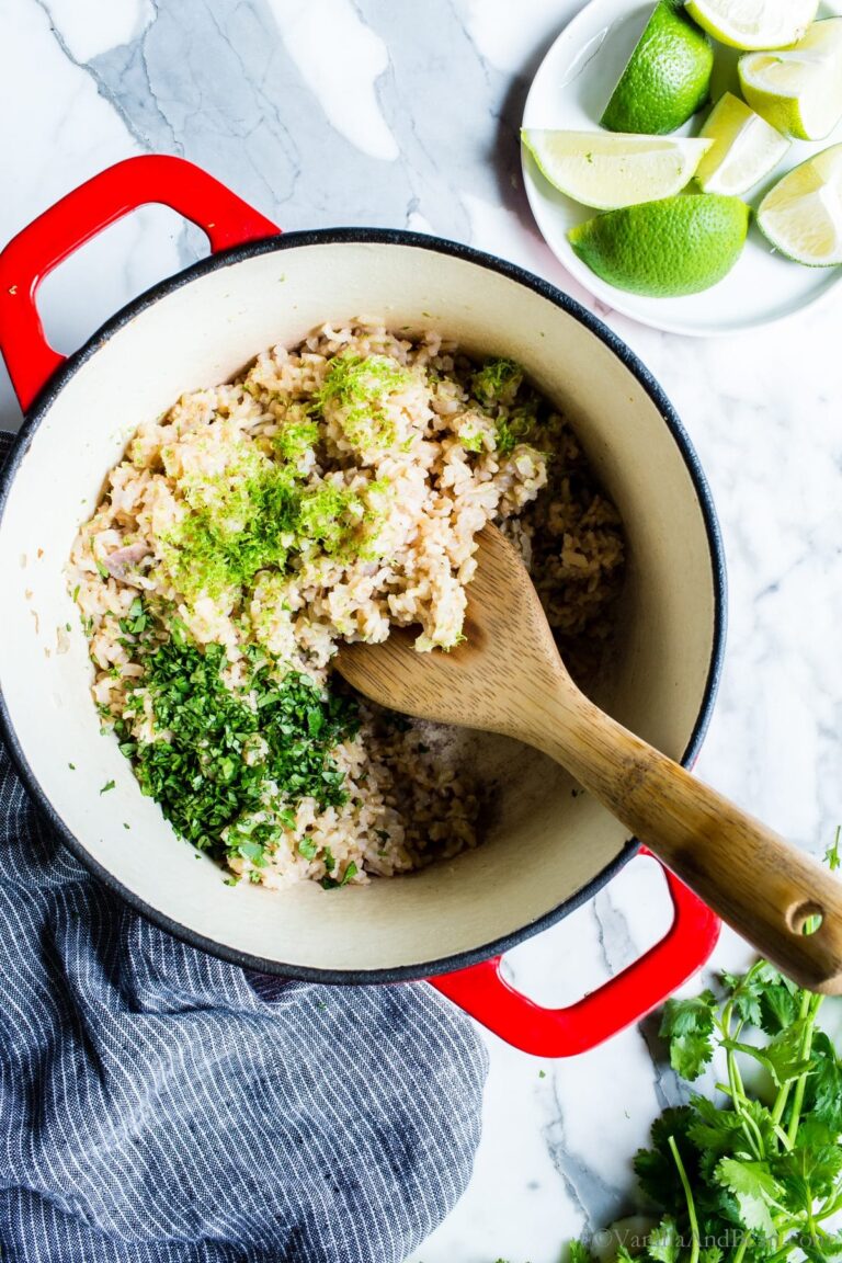 Arroz integral con limón y cilantro - Cocina Facil