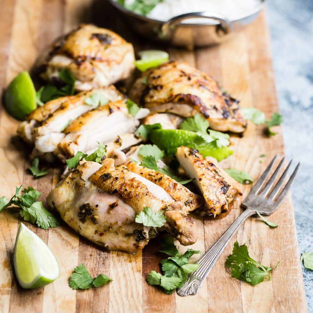receta de pollo con limon y cilantro - Cocina Facil
