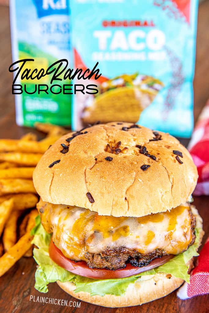 Hamburguesa de rancho de tacos - Cocina Facil