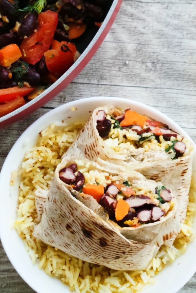 Receta saludable de burrito vegano - Cocina Facil