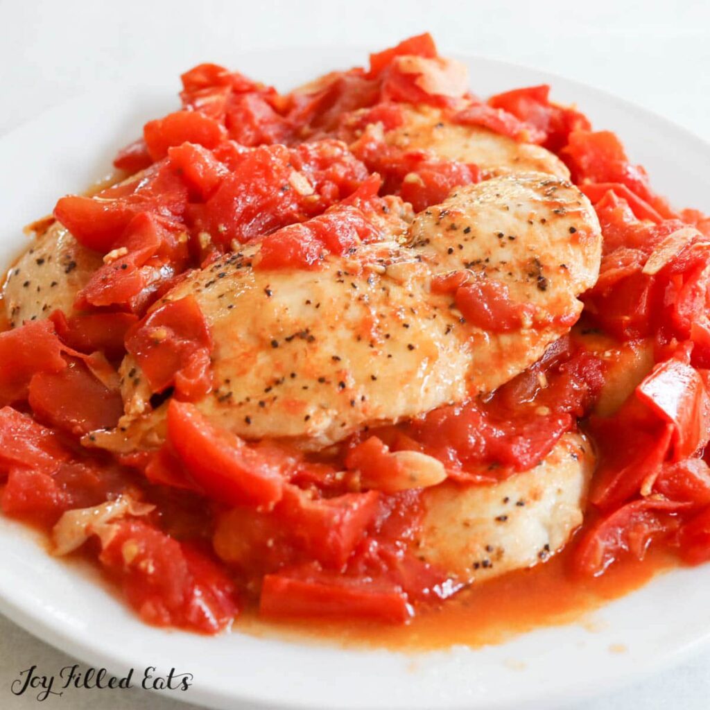 pollo con tomate - Cocina Facil