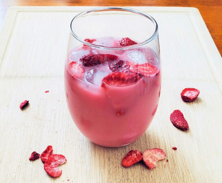 receta saludable bebida rosa - Cocina Facil