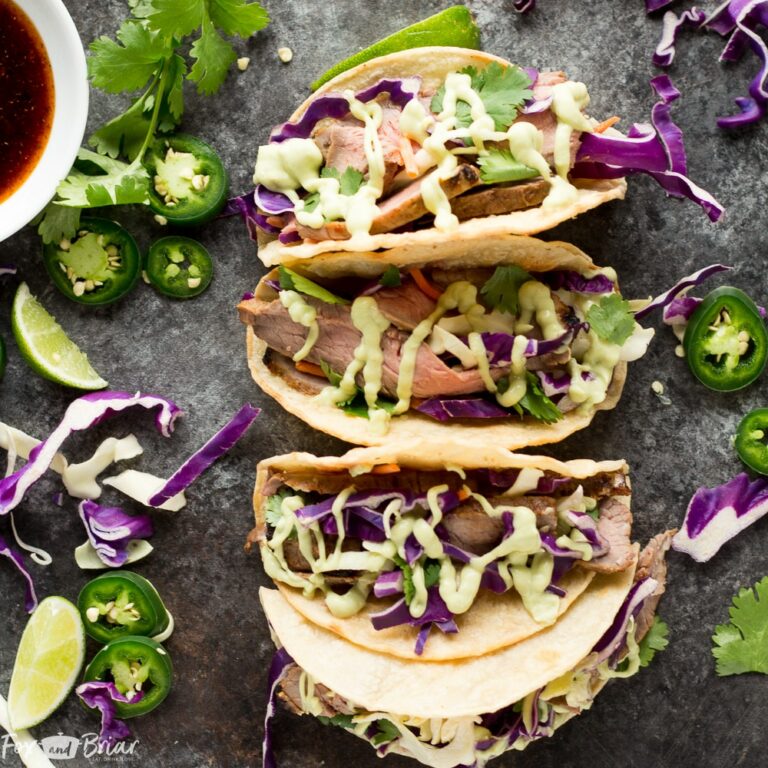 Tacos de Bistec con Miel y Limón con Crema de Aguacate… - Cocina Facil